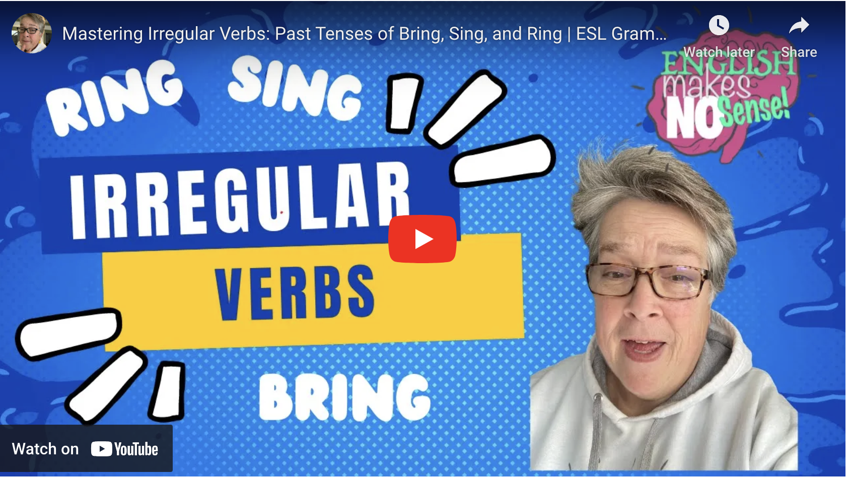 Mastering Irregular Verbs: Past Tenses of Bring, Sing, and Ring